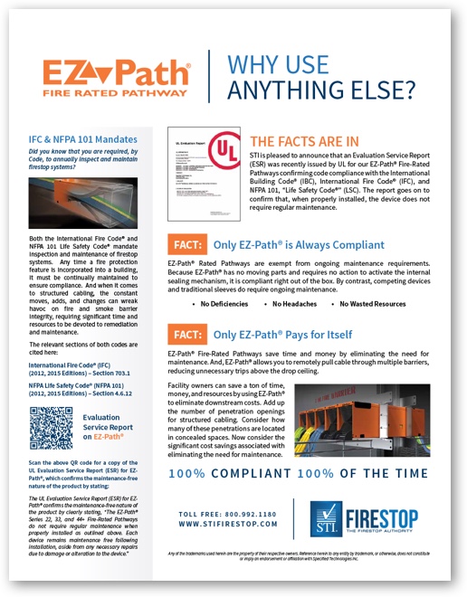EZ Path® The Facts | STI Firestop
